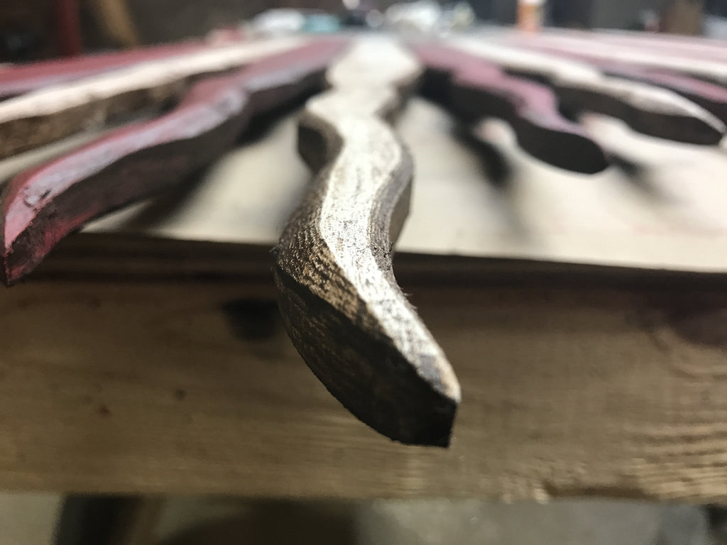 American Battle Flag - Rustic Wood Flag – American Flag Signs