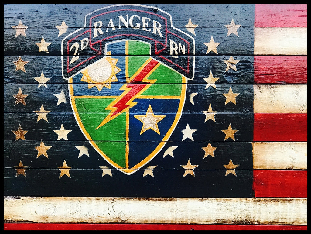 Army Rangers Flag, US Army Flag, Wood Army Flag,Ranger 2nd Battalion ...