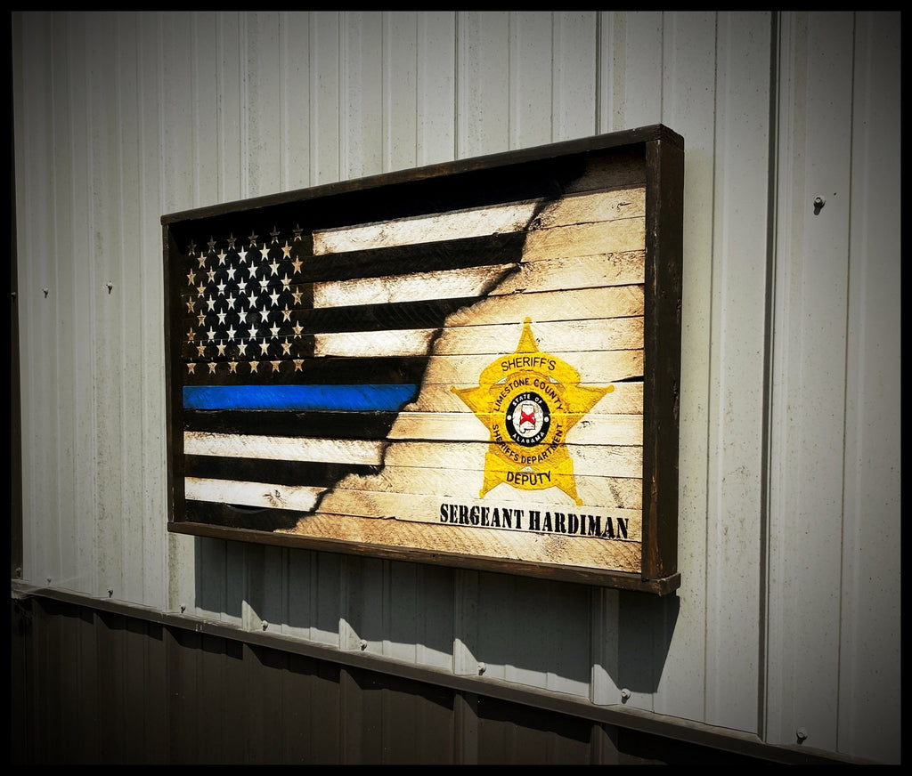 Customized Law Enforcement Flag – American Flag Signs