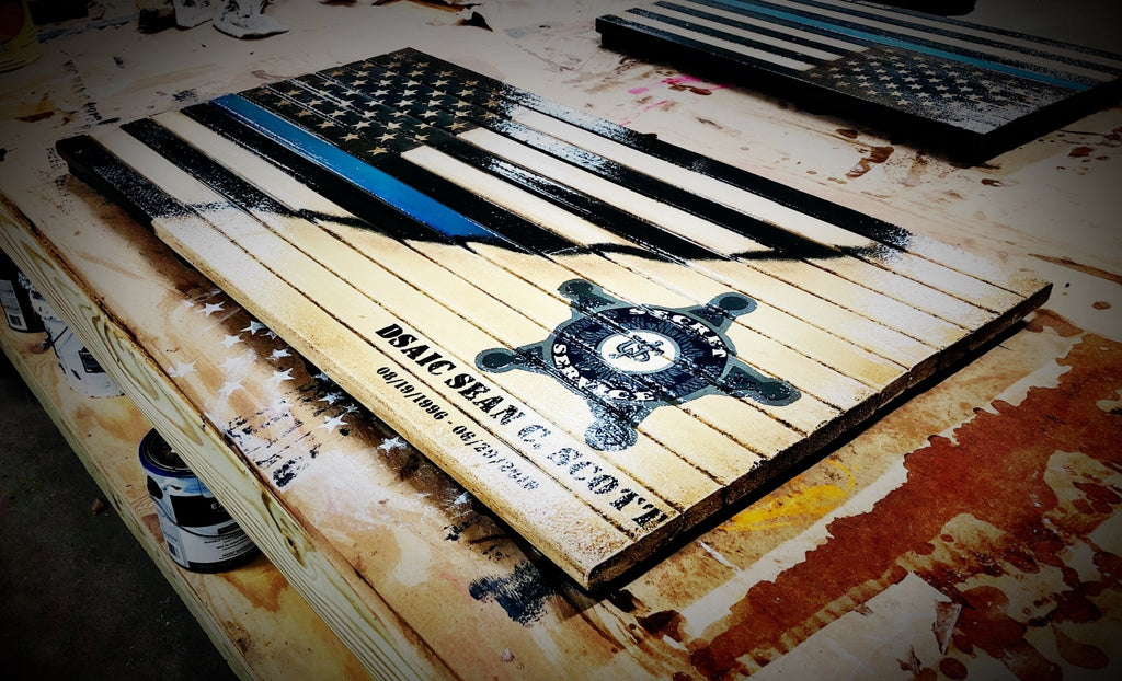 Customized Law Enforcement Flag – American Flag Signs