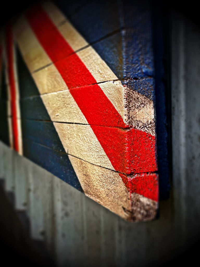 Oversized British Flag - Rustic Wood – American Flag Signs