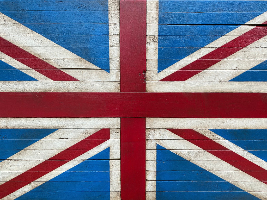 Oversized British Flag - Rustic Wood – American Flag Signs