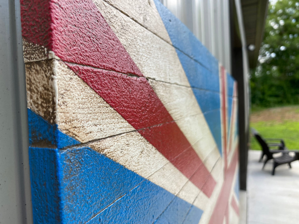 Oversized British Flag - Rustic Wood – American Flag Signs