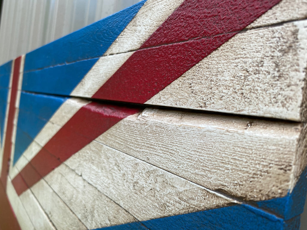 Oversized British Flag - Rustic Wood – American Flag Signs