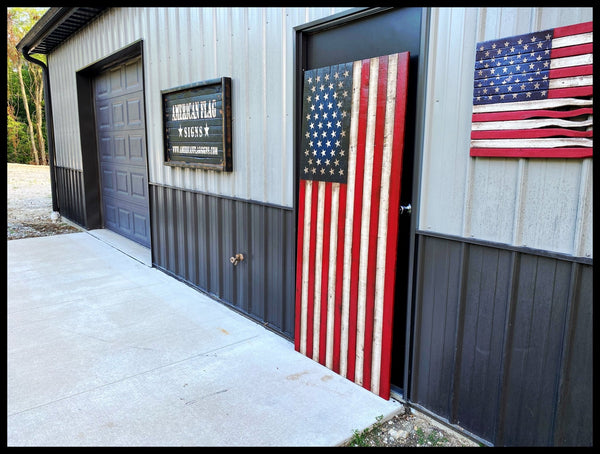 Oversized Vertical American Flag - Giant Wood Flags – American Flag Signs