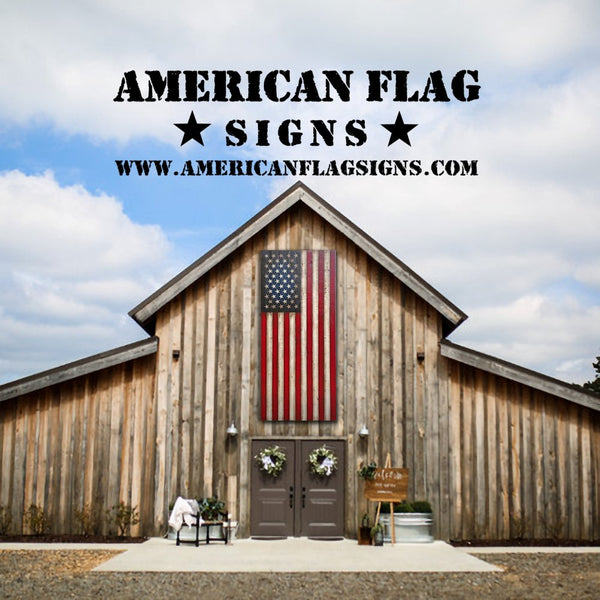 Oversized Vertical American Flag - Giant Wood Flags – American Flag Signs