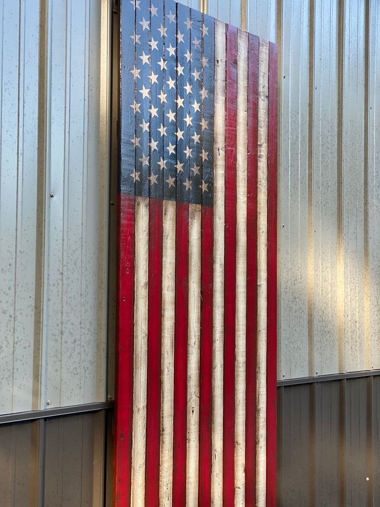 Oversized Vertical American Flag - Giant Wood Flags – American Flag Signs