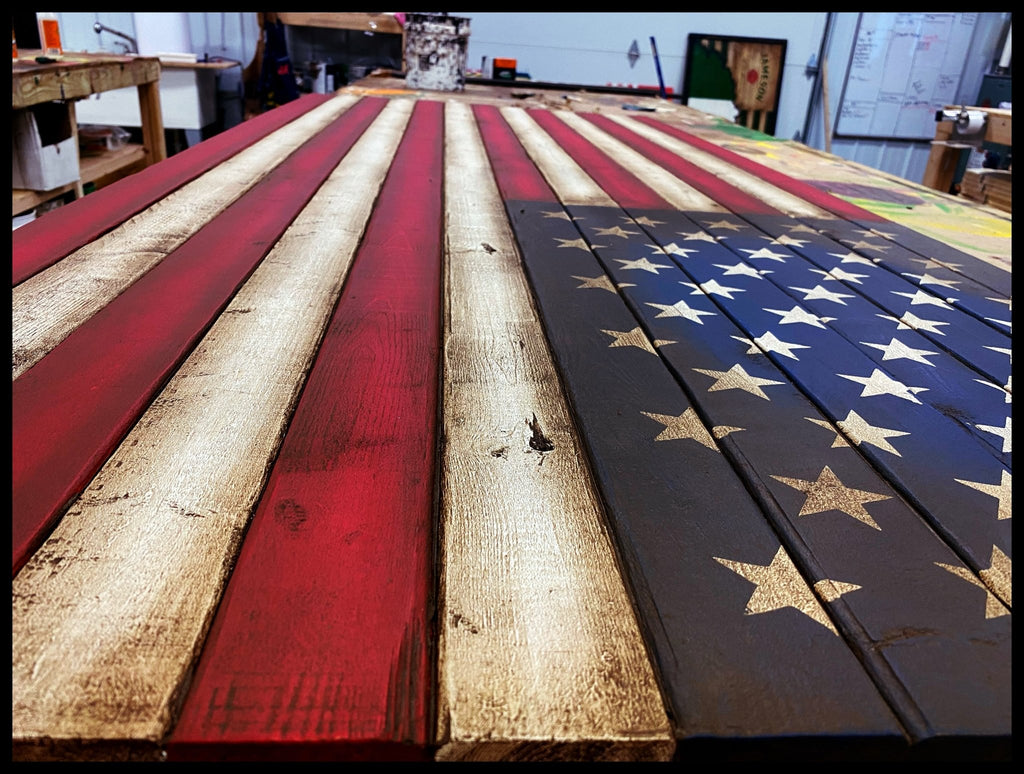 Oversized Vertical American Flag - Giant Wood Flags – American Flag Signs