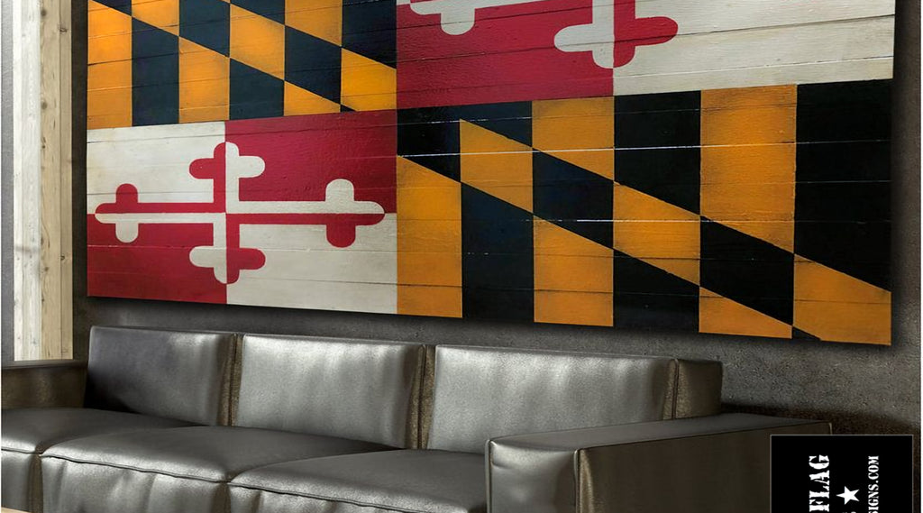 American Flag Signs - Oversized Wood Flags